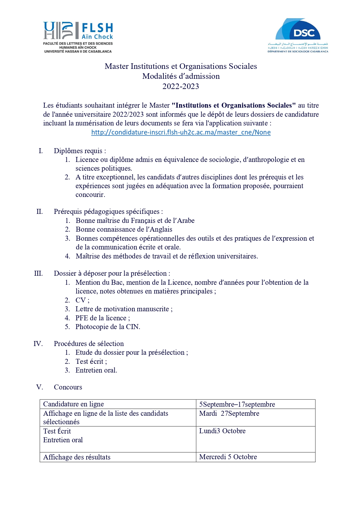 Master FLSH Ain Chock Casablanca 2022-2023 - Men-gov.com